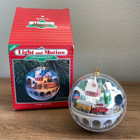 Hallmark | Holiday | Hallmark Light And Motion Ornament Village Express ...